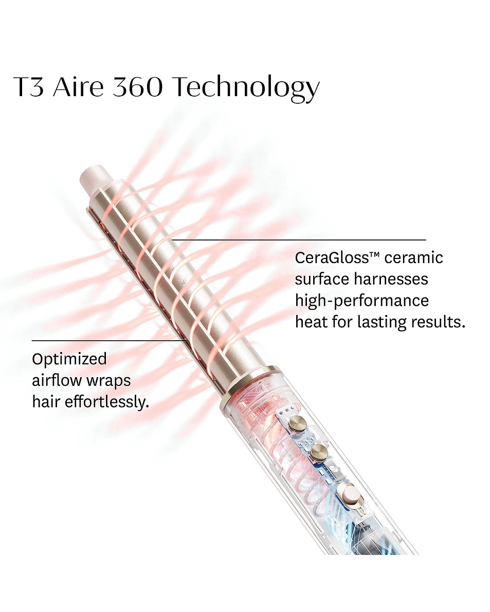 T3 Aire 360 Ceramic Air Styler Blowout Kit in Satin Blush | FWRD