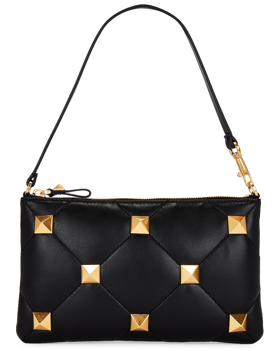 Valentino Garavani Roman Stud Pouch in Nero | FWRD