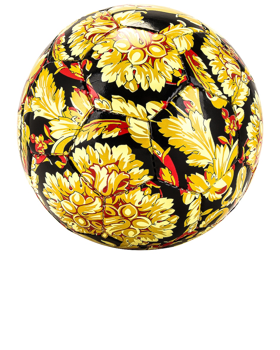 VERSACE Barocco Soccer Ball in Nero & Oro | FWRD
