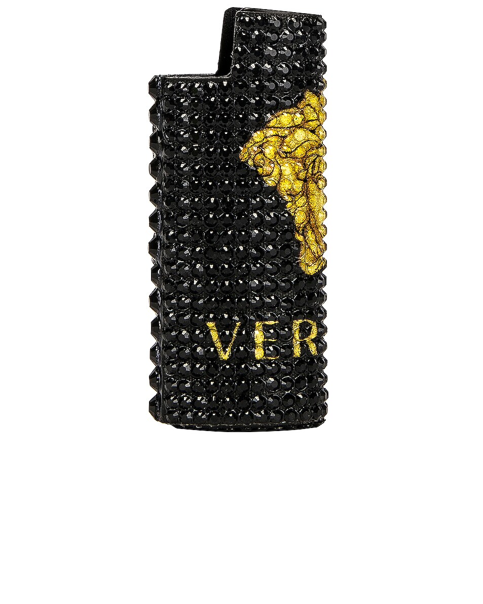 VERSACE Medusa Lighter in Nero & Oro | FWRD