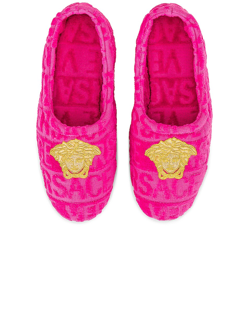 VERSACE Medusa Slippers in Pink | FWRD