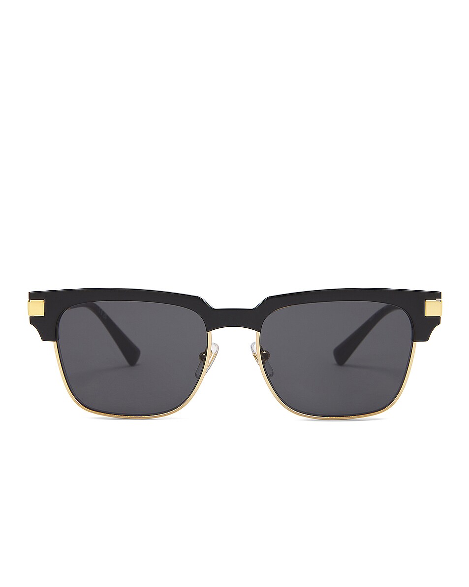 VERSACE Square Sunglasses in Black | FWRD