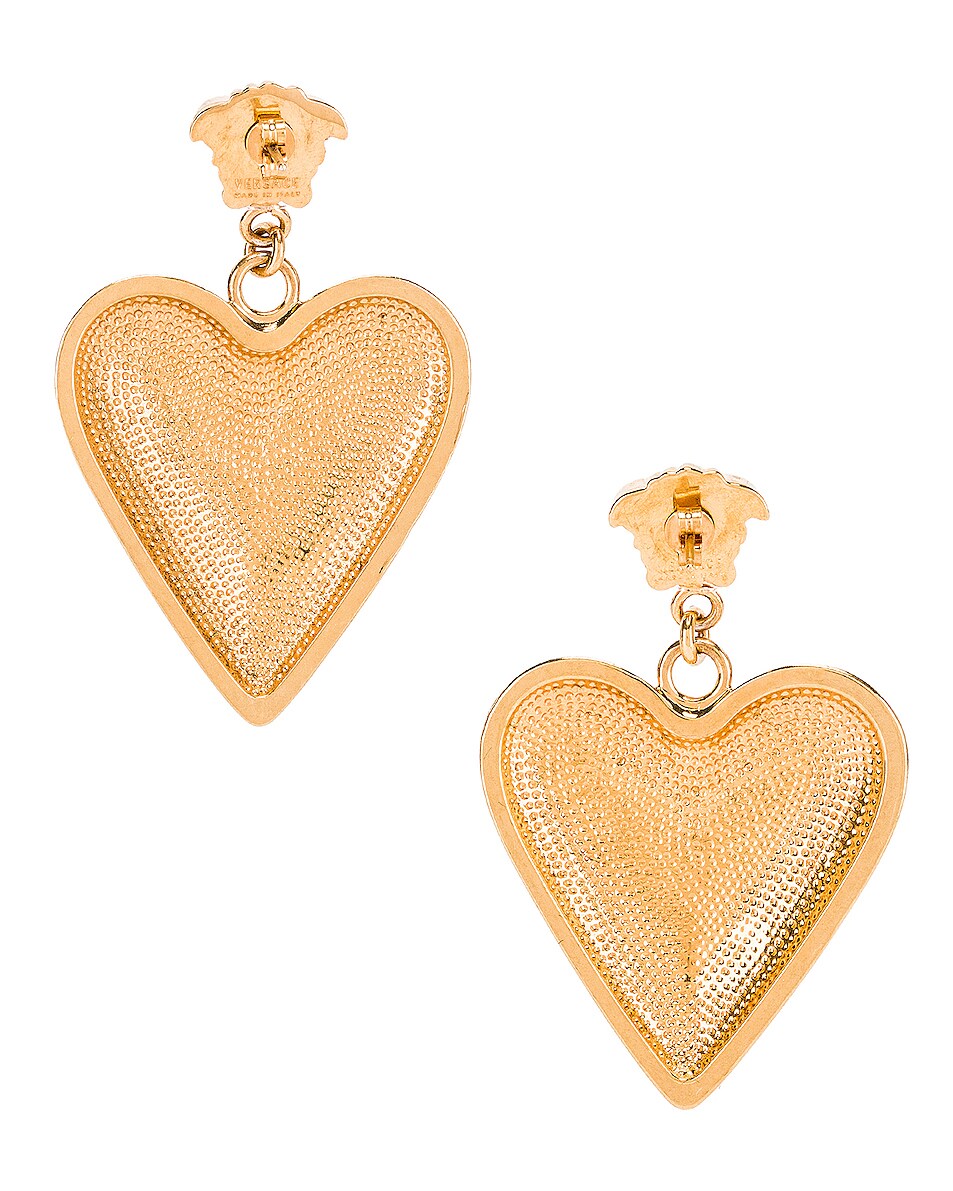 VERSACE Heart Earrings in Gold | FWRD