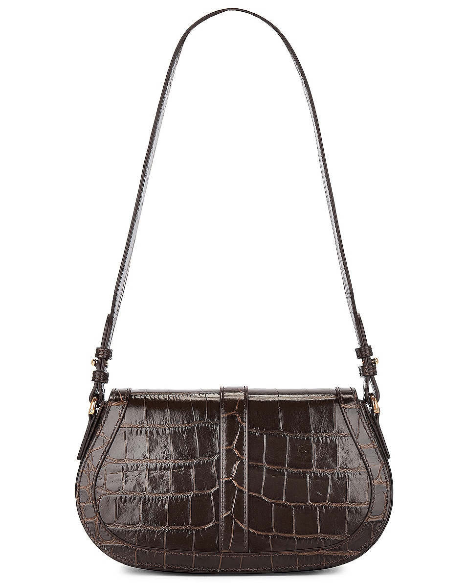 VERSACE Medium Shoulder Bag in Chocolate Sorbet & Versace Gold | FWRD