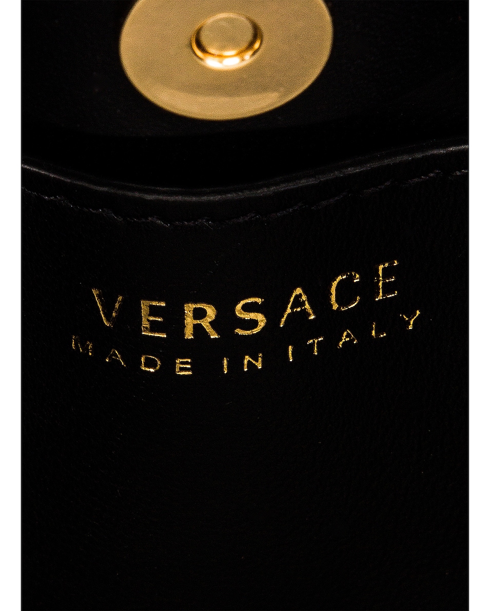 VERSACE Tribute Leather Bag in Black & Gold | FWRD