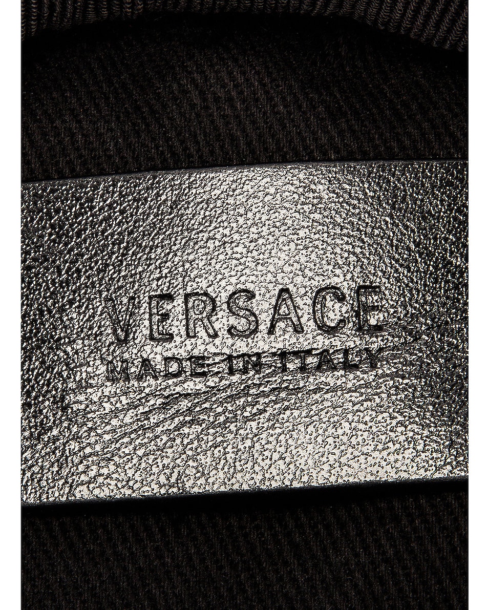 VERSACE Monogram Coin Purse in Nero & Khaki | FWRD