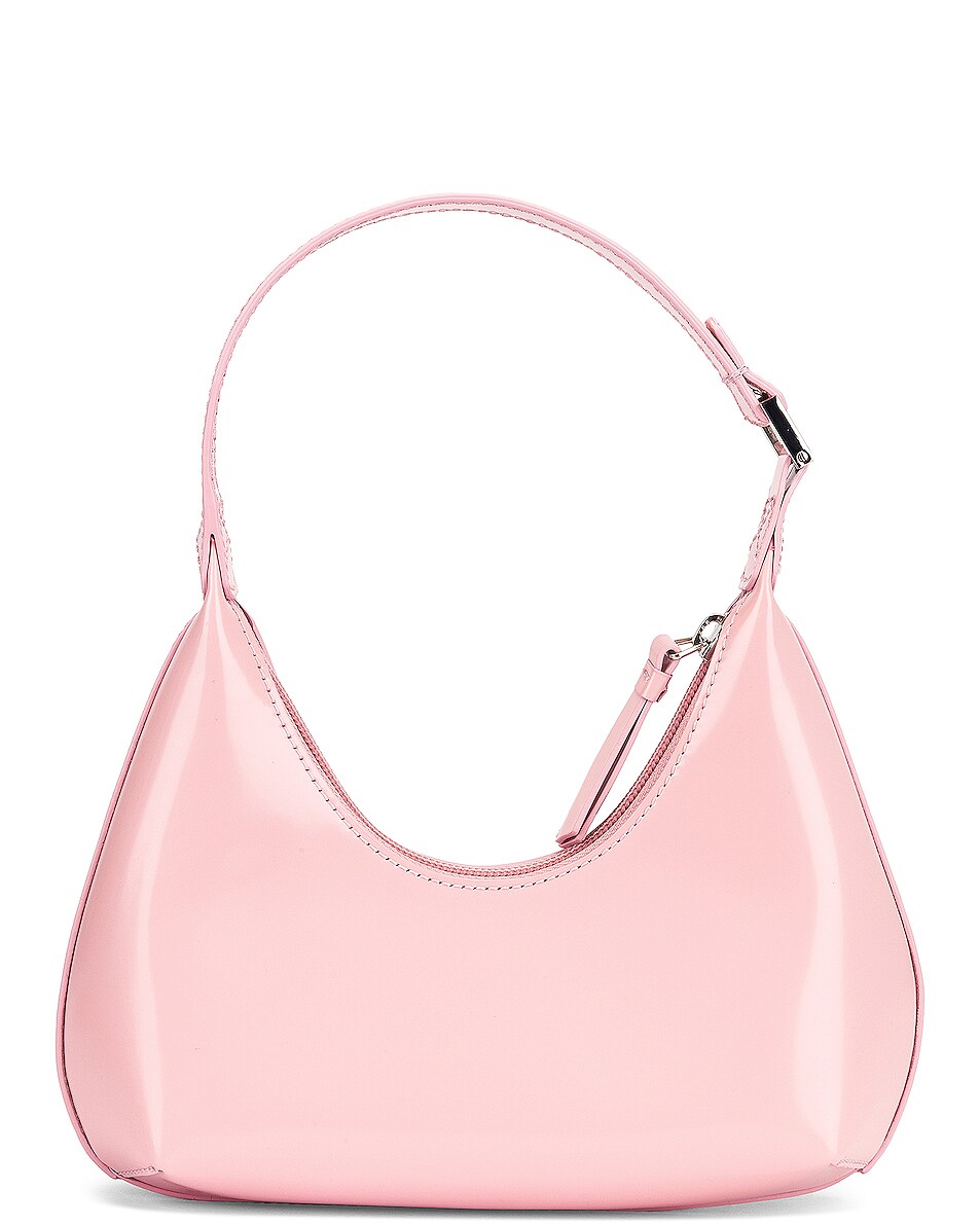 BY FAR Baby Amber Semi Patent Leather Bag in Peony | FWRD