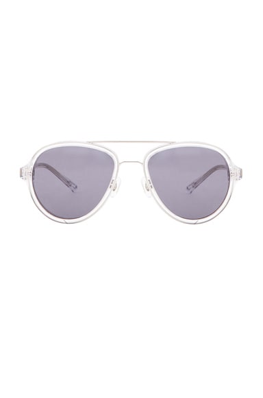 3.1 phillip lim Aviator Sunglasses in Clear Silver | FWRD