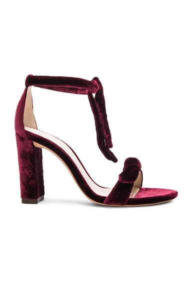 Alexandre Birman Velvet Clarita Heels in Merlot | FWRD