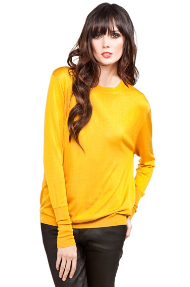 Acne Studios Etienne Slit Back Sweater in Goldenrod | FWRD