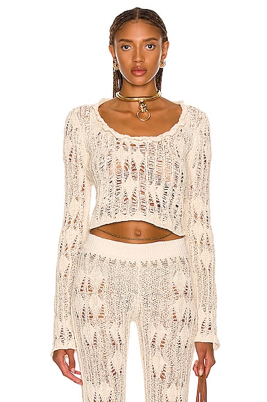 Acne Studios Sweater in Ivory White | FWRD