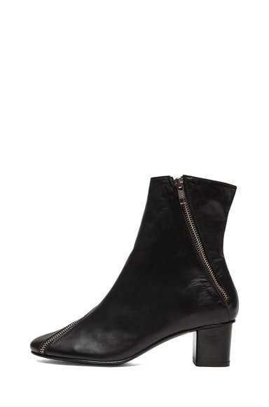 Acne Studios Malou Leather Boots in Black | FWRD