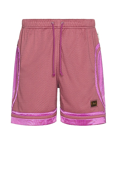 Advisory Board Crystals Mesh Satin Basketball Short in Ametrine Mauve ...