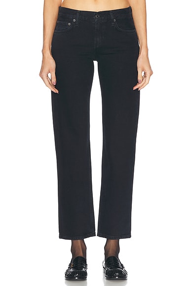 AGOLDE Amber Low Rise Straight in Crushed | FWRD