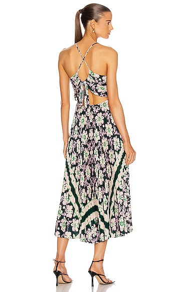 A.L.C. Gemini Dress in Green & Pink | FWRD