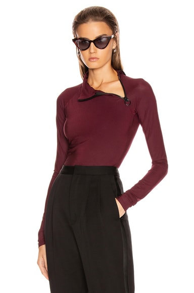 ALIX NYC Meyer Bodysuit in Garnet | FWRD