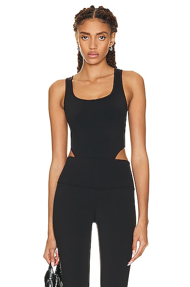 alo Airbrush Hot Shot Bodysuit in Black | FWRD