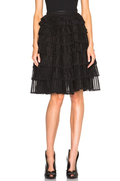 McQueen Full Skirt in Black | FWRD