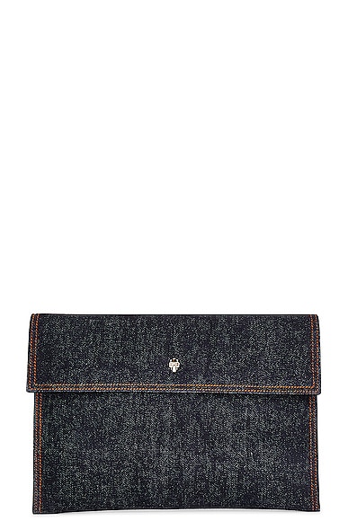 McQueen Envelope Pouch in Denim | FWRD