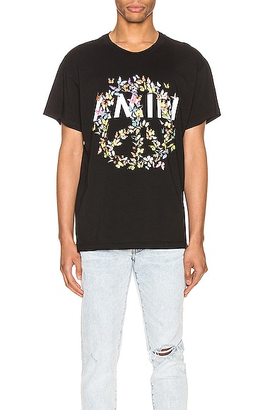 Amiri AMIRI Peace Butterfly Tee in Black | FWRD