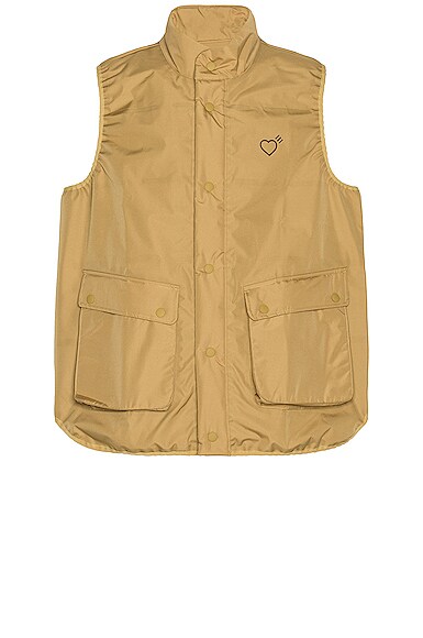 adidas x HUMAN MADE Puffer Vest in Khaki | FWRD