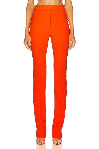 Alex Perry Reed Straight Pant in Fluro Orange | FWRD