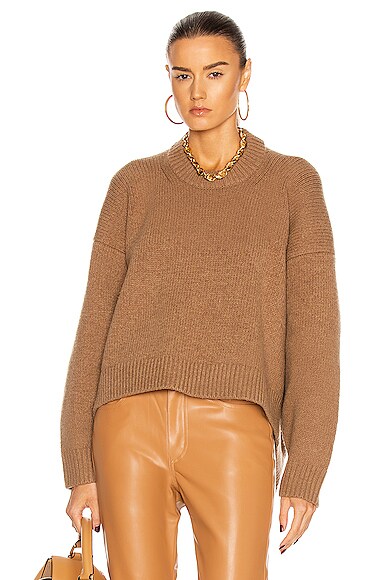 Alexander Wang Drape Back Mock Neck Sweater in Neutral | FWRD