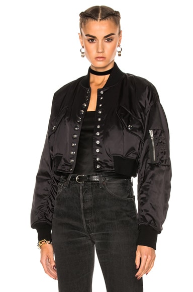 Alexander Wang Cropped Bomber Jacket in Matrix | FWRD