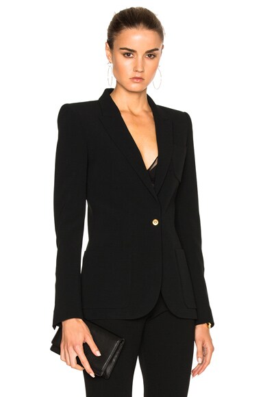 Barbara Bui Classic Cady Blazer in Black | FWRD