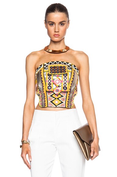 Barbara Bui Strapless Embellished Top in Black | FWRD