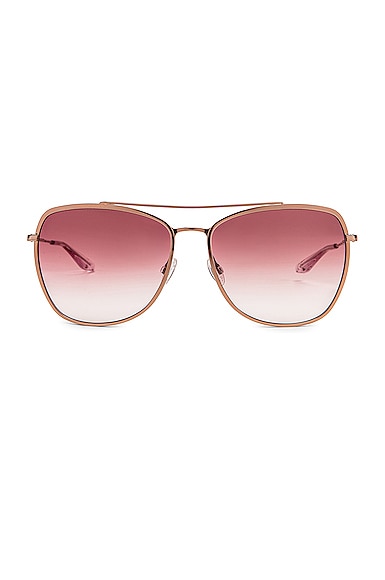 Barton Perreira Severine Sunglasses in Rose Gold & Mulberry Gradient | FWRD