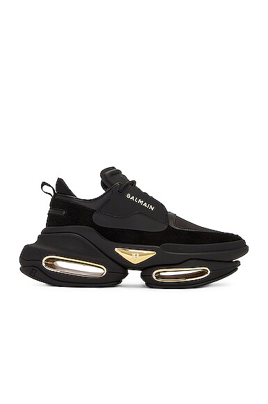 BALMAIN B Bold Low Sneaker in Noir | FWRD