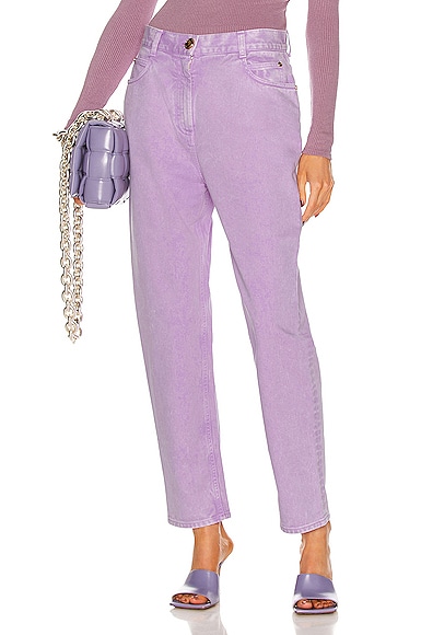 BALMAIN Acid Wash Boyfriend in Lavender | FWRD