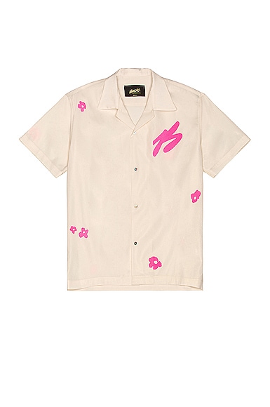 Bossi Metallic Camp Shirt in Champagne | FWRD