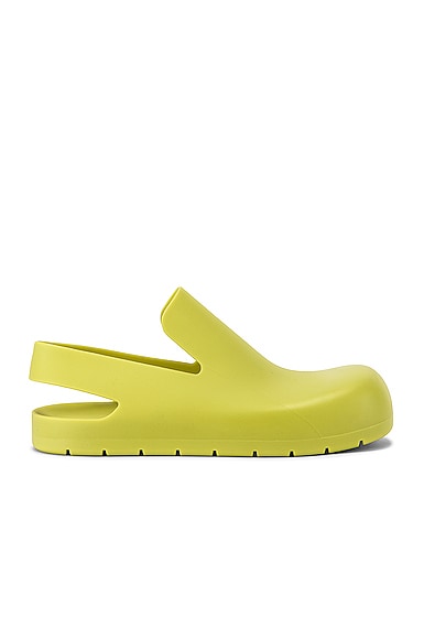 Bottega Veneta Puddle Rubber Clog in Seagrass | FWRD