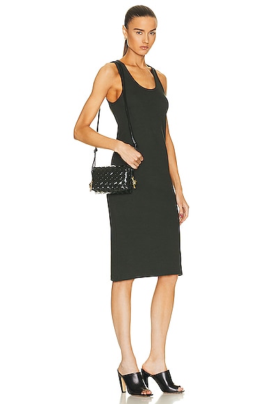 Bottega Veneta Mini Loop Metal Knot Bag In Dark Green & Muse Brass ...