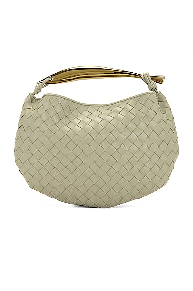 Bottega Veneta Sardine Bag in Travertine & Muse Brass | FWRD