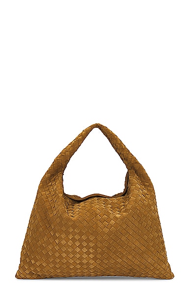 Bottega Veneta Large Hop Hobo Bag in Acorn & Brass | FWRD