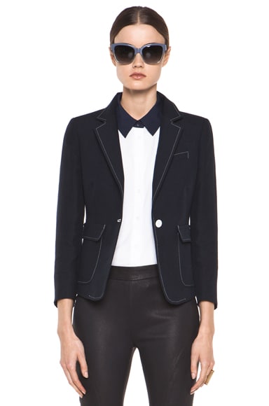 Boy. by Band of Outsiders School Boy Linen Jacket in Mood Indigo | FWRD