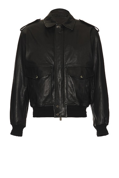 Found Leather Pocket Jacket in Black | FWRD Found Leather Pocket Jacket in Black | FWRD