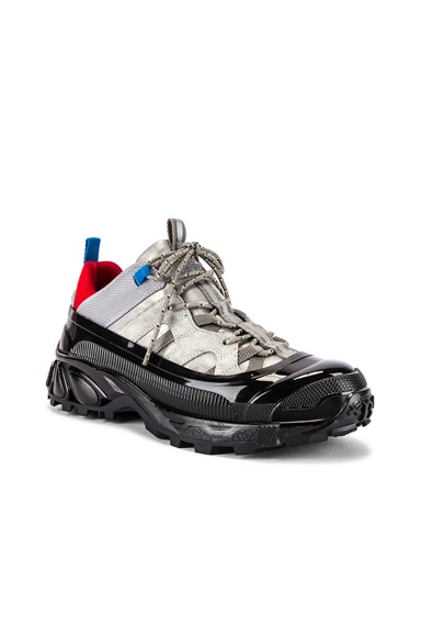 Burberry Arthur Sneaker in Grey Blue | FWRD