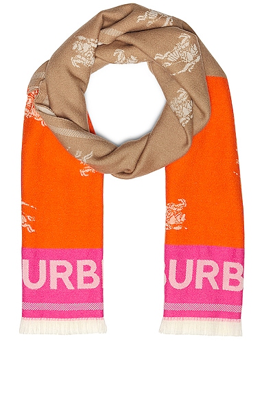 Burberry Football Scarf in Archive Beige | FWRD