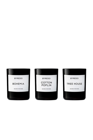 Byredo Mini Candle Trio Set Bois | FWRD