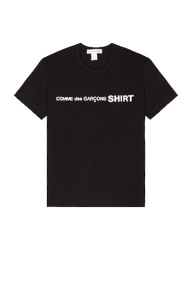 COMME des GARCONS SHIRT Logo Tee in Black | FWRD