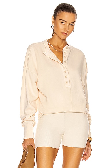 Citizens of Humanity Cora Henley Sweatshirt in Twilight | FWRD