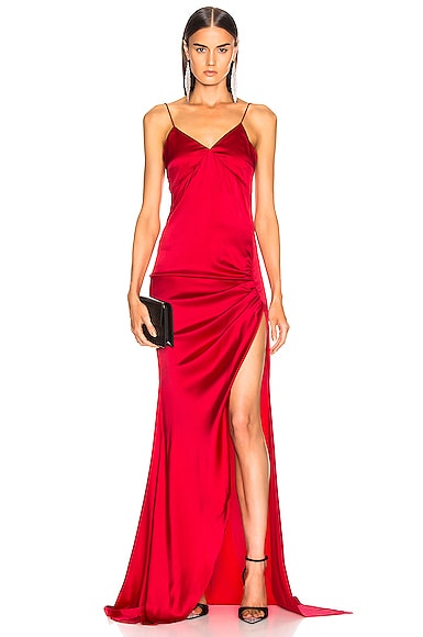 Caroline Constas Lainey Gown In Ruby Red | ModeSens