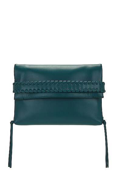 Chloe Mony Clutch in Dark Emerald | FWRD
