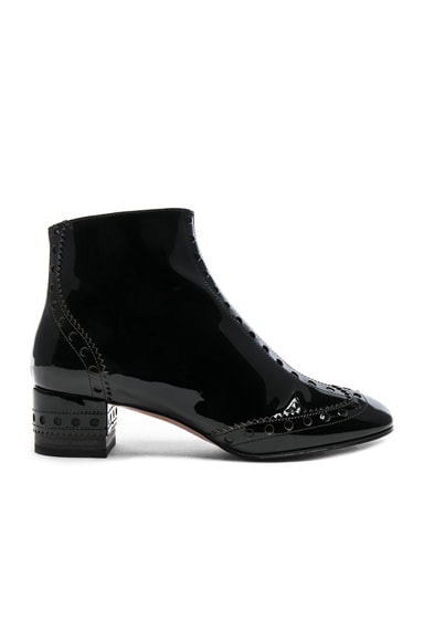 Chloe Perry Patent Leather Ankle Boots in Black | FWRD