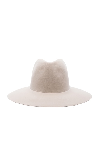 Clyde Wide Brim Pinch Hat in Alabaster | FWRD