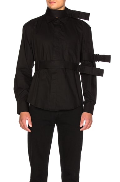 Craig Green Cotton Strap Shirt in Black | FWRD
